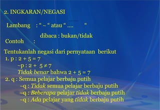 Logika matematika edit | PPT