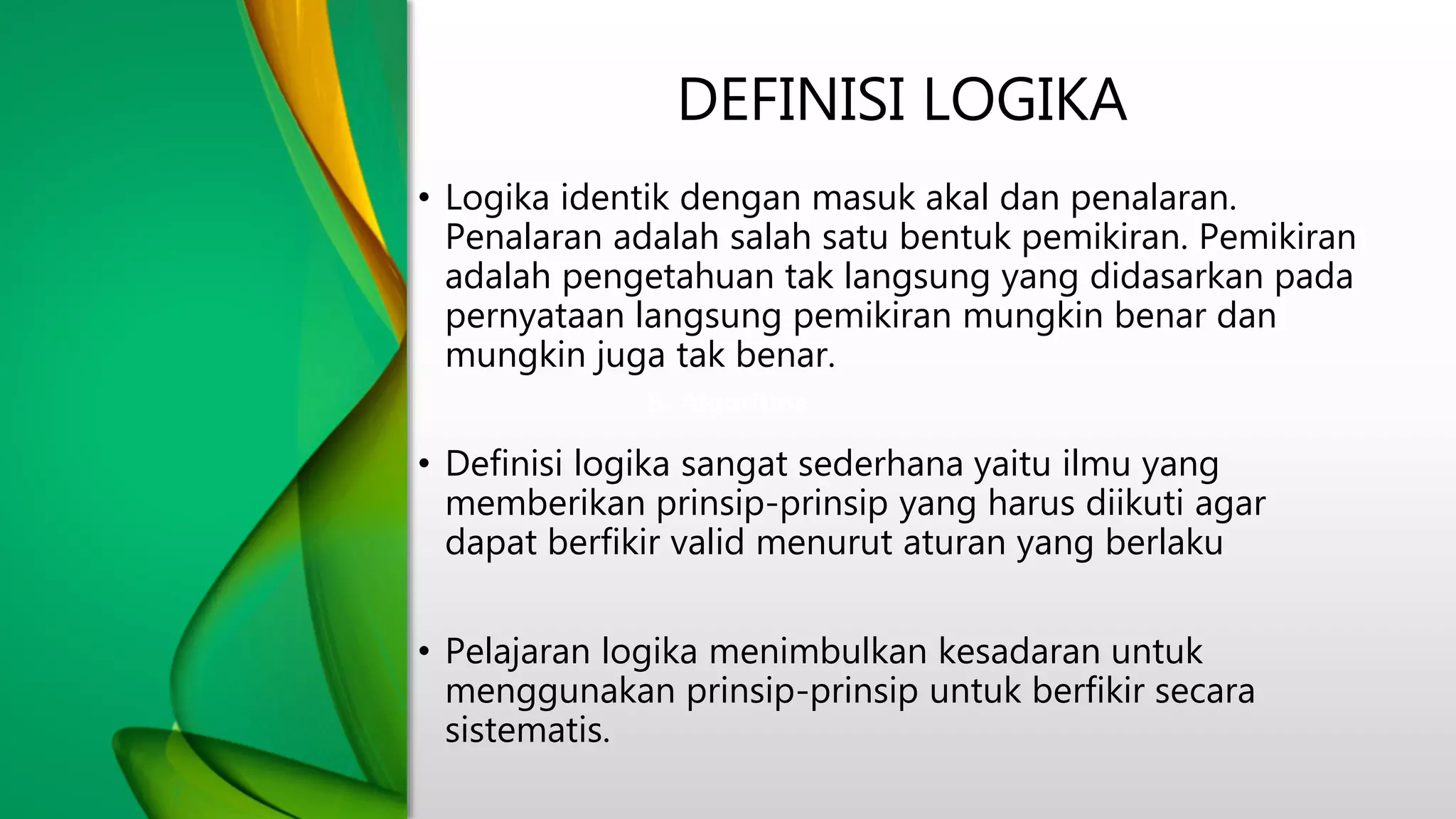 Logika dan algoritma komputer | PPTX