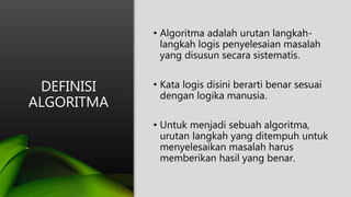 Logika dan algoritma komputer | PPTX