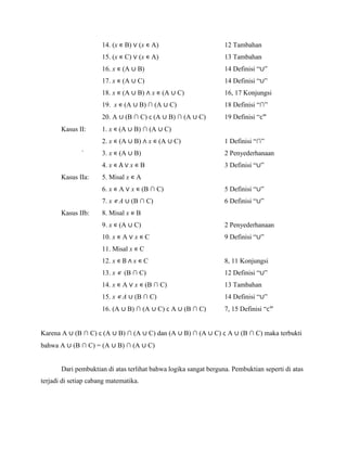 Logika dan teori himpunan | DOCX