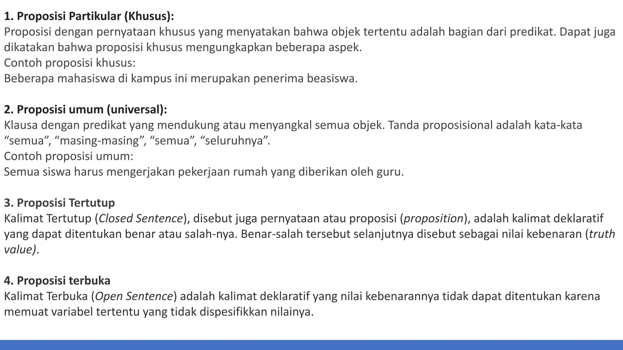 materi perkuliahan Logika hukum proposisi | PPTX