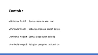 materi perkuliahan Logika hukum proposisi | PPT