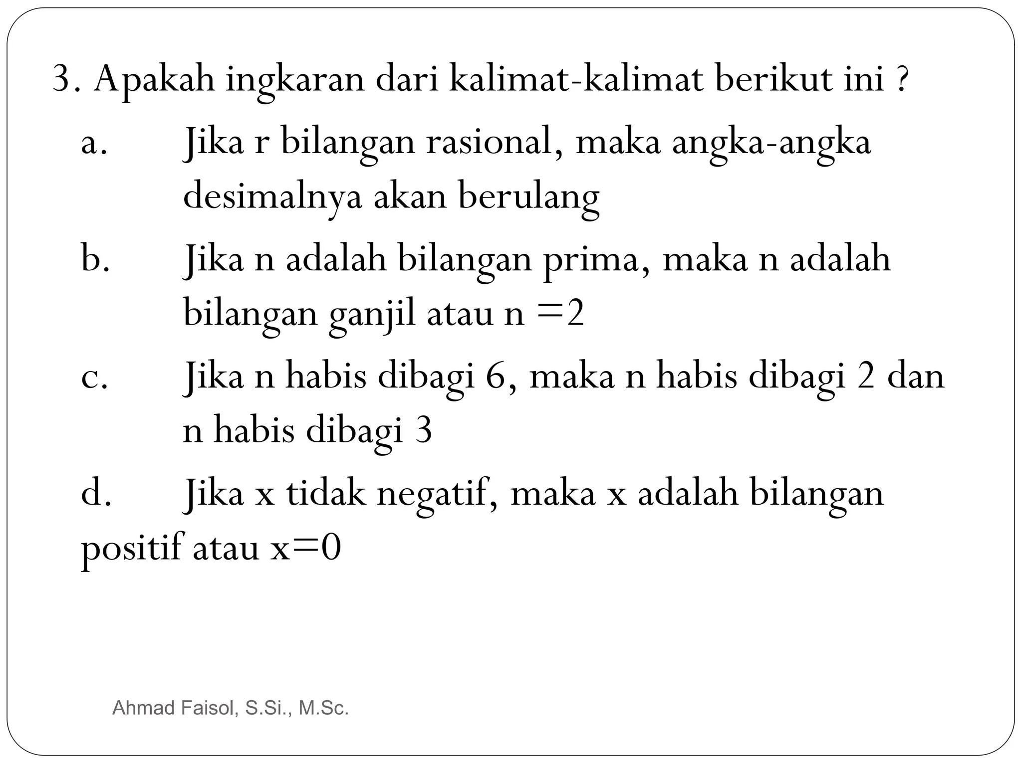 RESPONSI ( Latihan Soal – Soal Logika ) | PPT