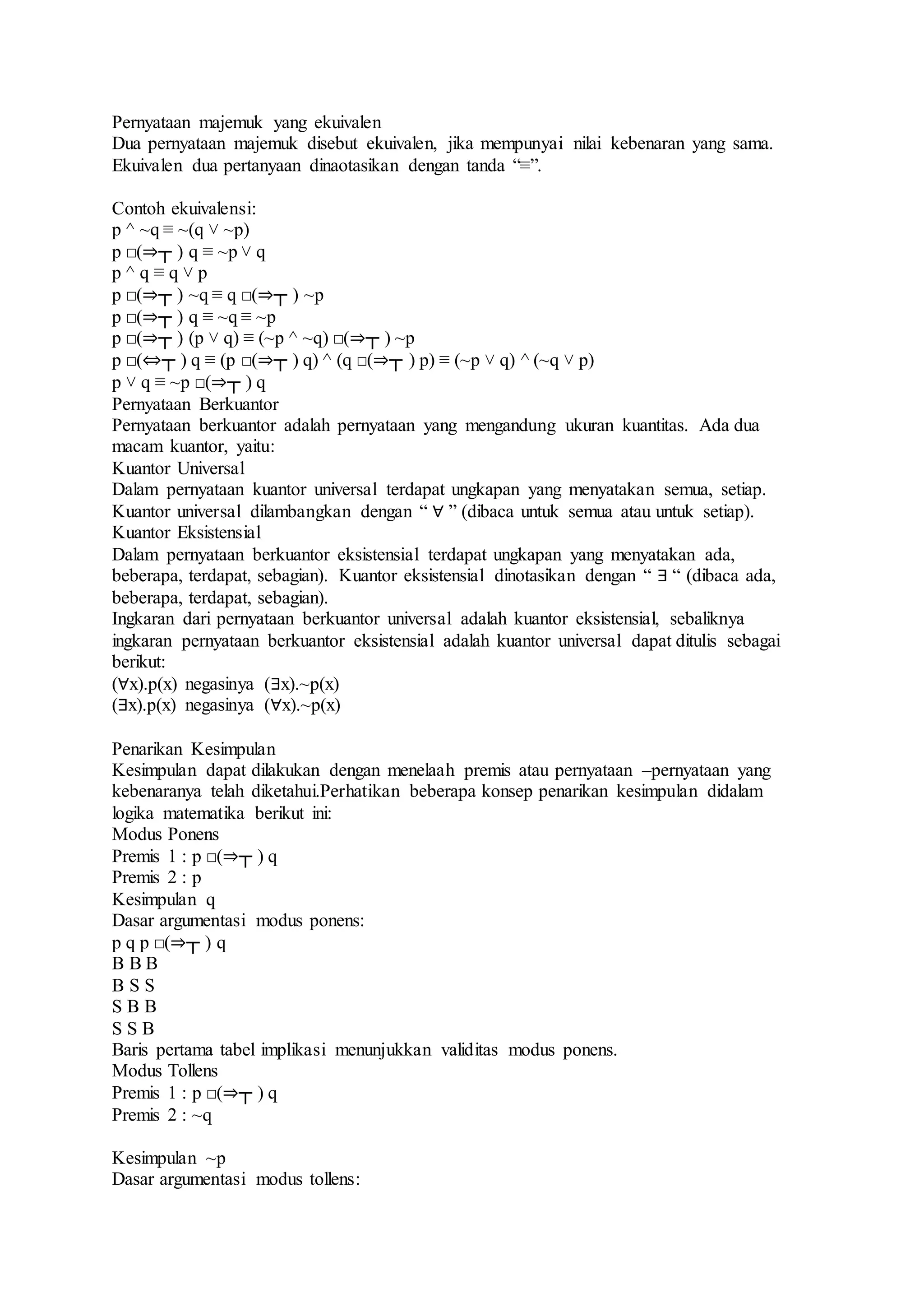 Logika matematika | PDF