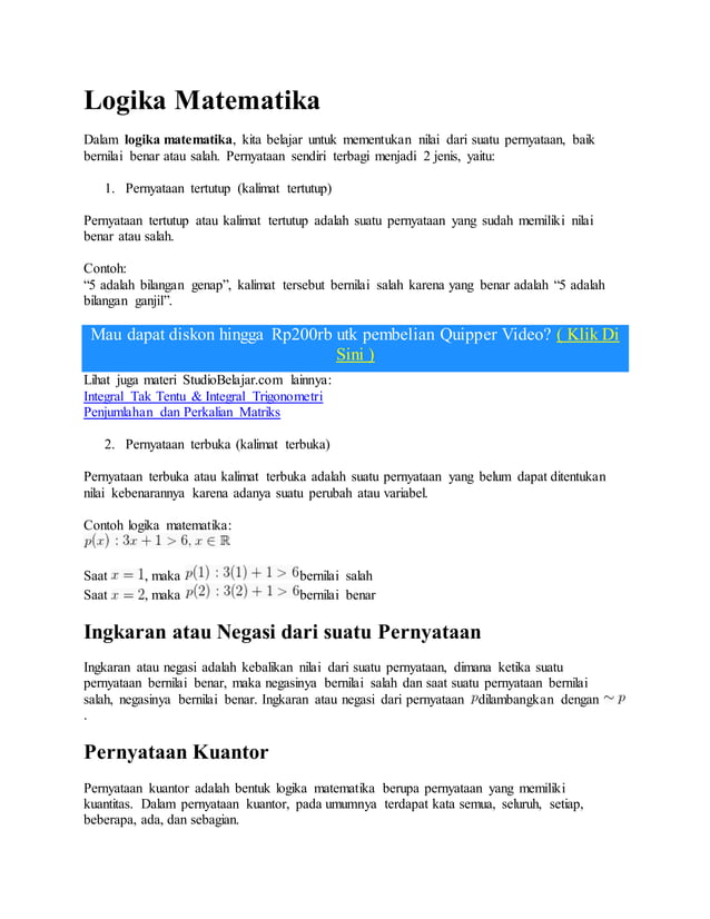 Logika matematika | PDF