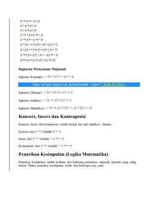 Logika matematika | DOCX