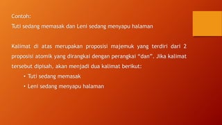Logika Matematika, Proposisi Majemuk, Tautologi | PDF