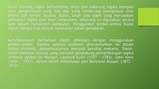 Logika Matematika, Proposisi Majemuk, Tautologi | PDF