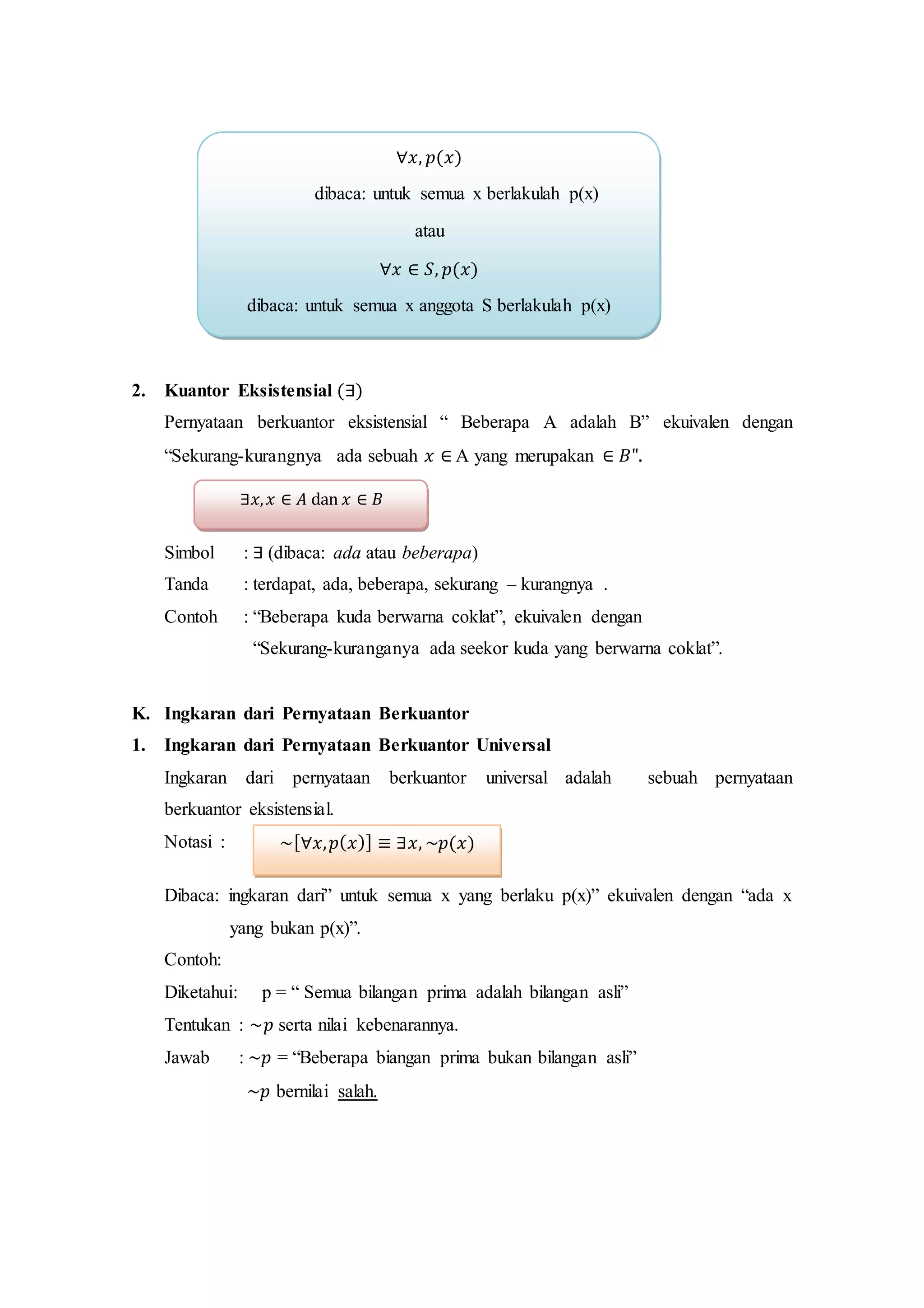 Materi Logika Matematika | DOCX