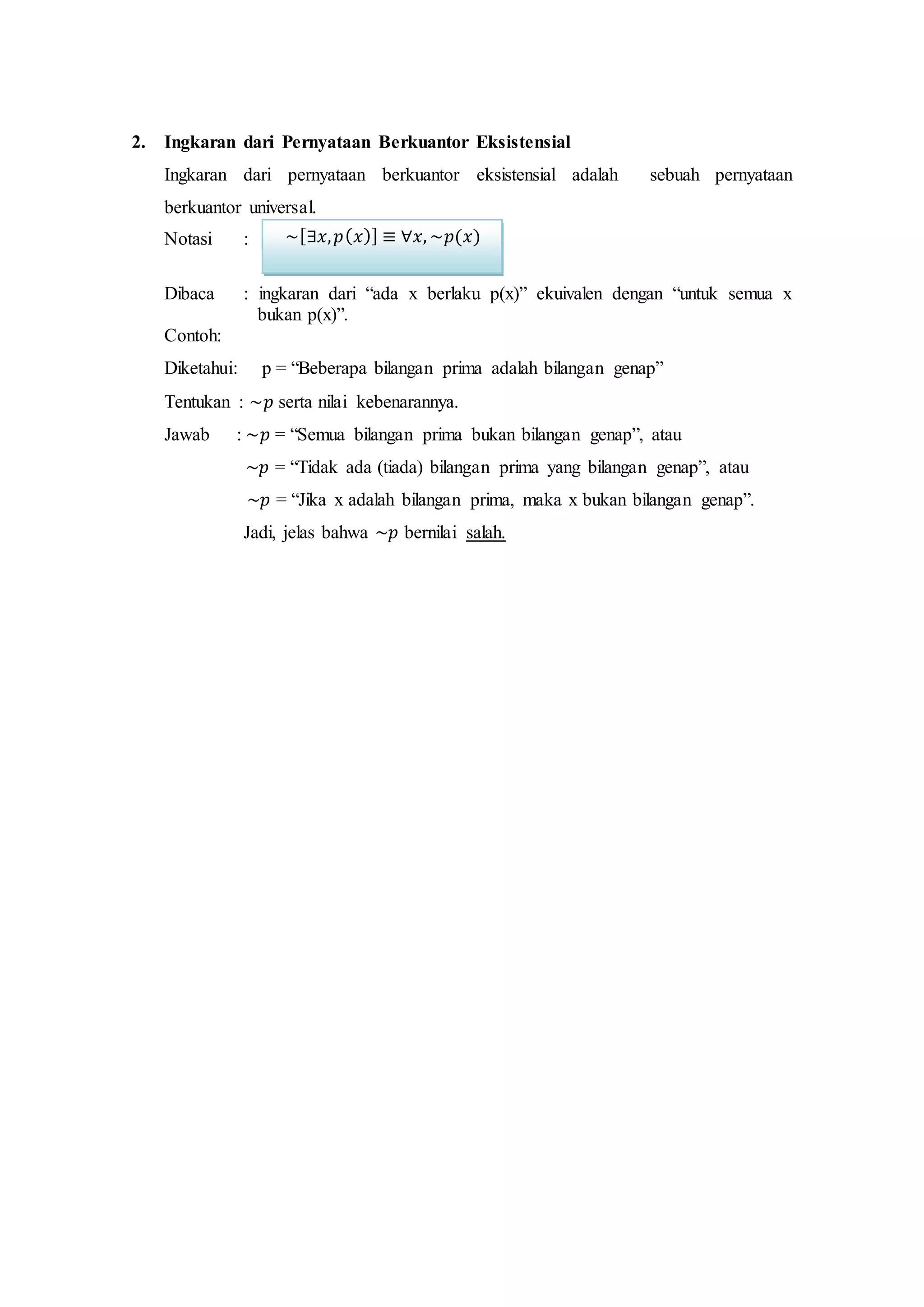 Materi Logika Matematika | DOCX