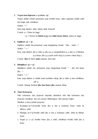 Materi Logika Matematika | DOCX