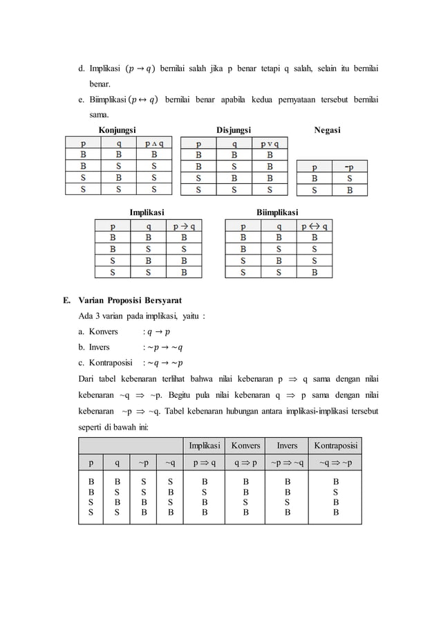 Materi Logika Matematika | PDF