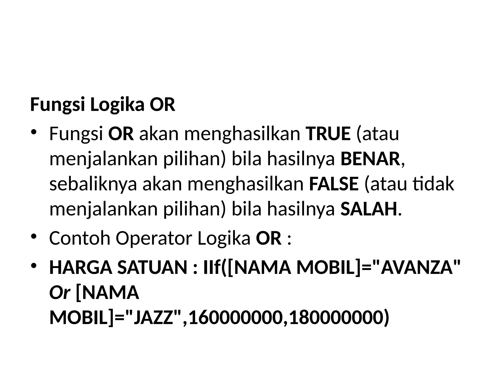 Logika Matematika (Rumus dan Formula) Excel | PPTX