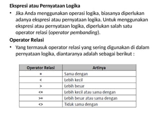 Logika Matematika (Rumus dan Formula) Excel | PPTX