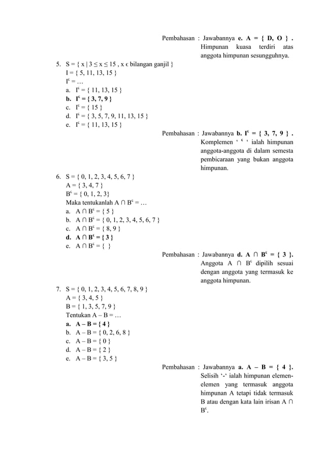 contoh soal dan pembahasan - Logika matematika | PDF