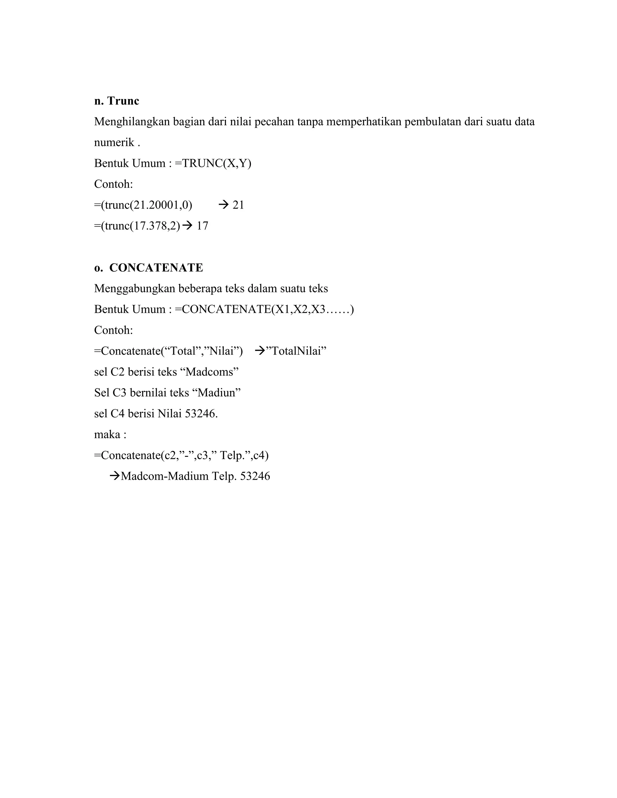 Logika pada micrsoft excel | DOCX