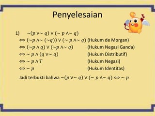 Logika Matematika dan Pembuktian | PPTX