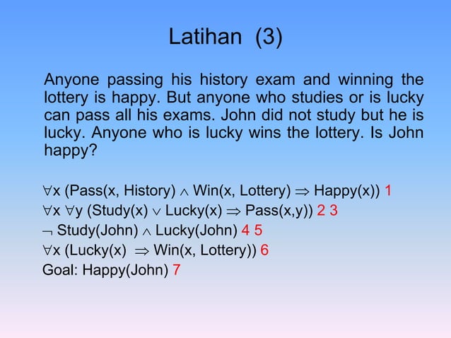 Logika predikat. logika predikat disebut juga kalkulus predikat ...