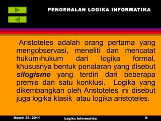 Logika I : Pendahuluan | PPT