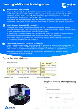 Logilab ELN Software - Agaram Technologies | PDF