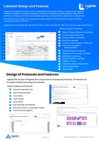 Logilab ELN Software - Agaram Technologies | PDF