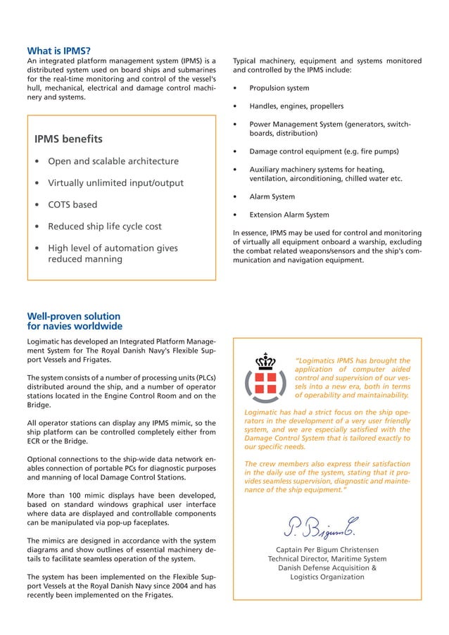 Logimatic - Integrated Platform Management System for Navy Vessels ...