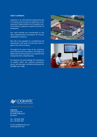 Logimatic - Integrated Platform Management System for Navy Vessels | PDF