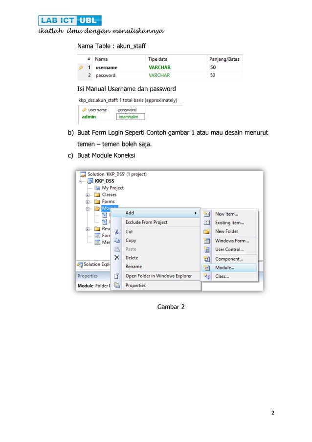 Membuat Login dengan Menghubungkan ke Database di VB.NET