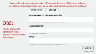 Login vejledning til multisites | PPTX