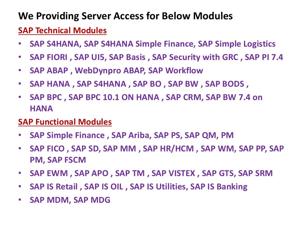 SAP S4HANA REMOTE ACCESS | SAP S4HANA ACCESS