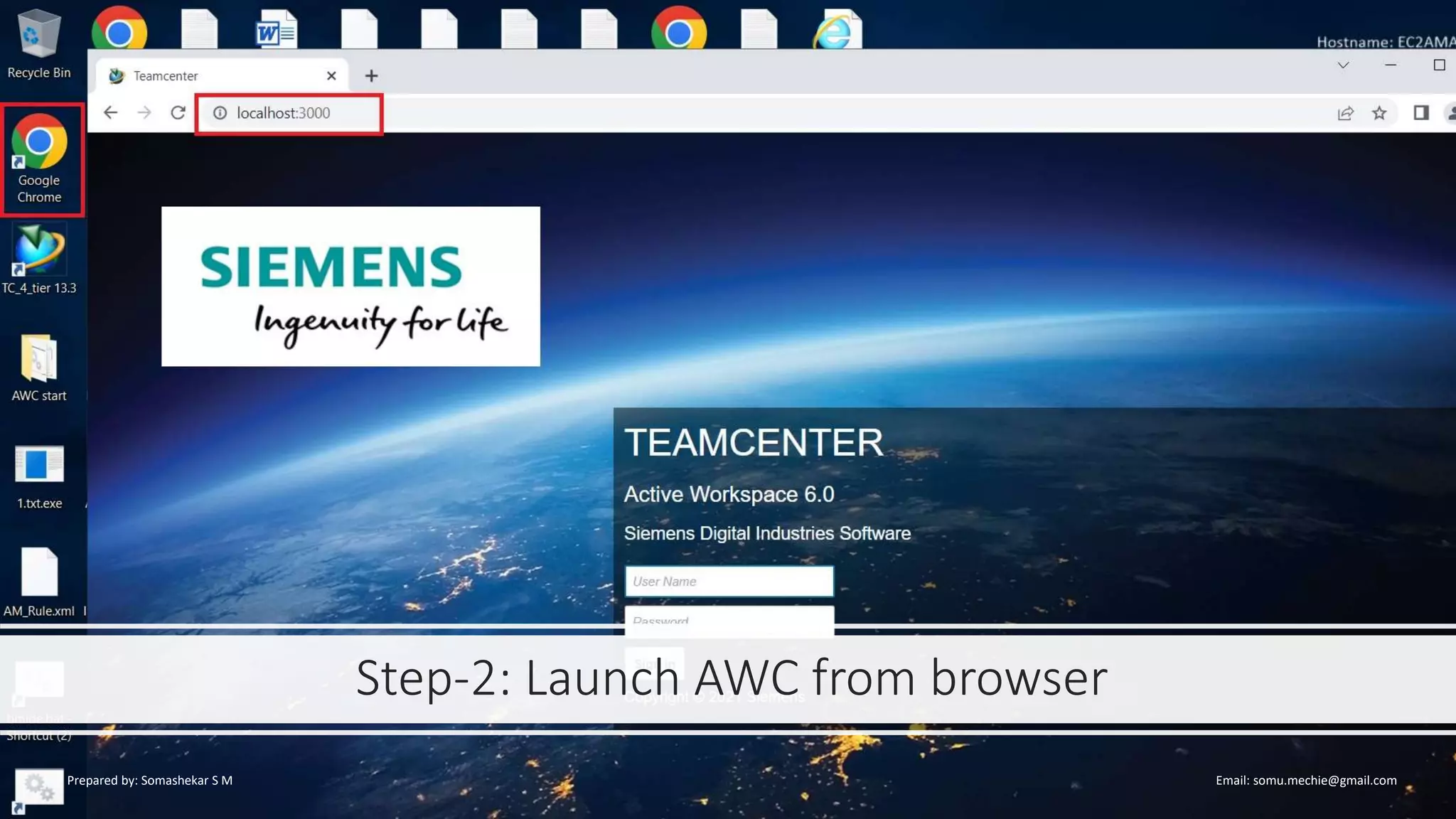 Teamcenter AWS Login Background image customization | PPTX