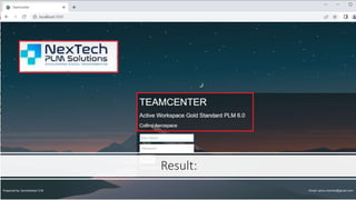 Teamcenter AWS Login Background image customization | PPTX
