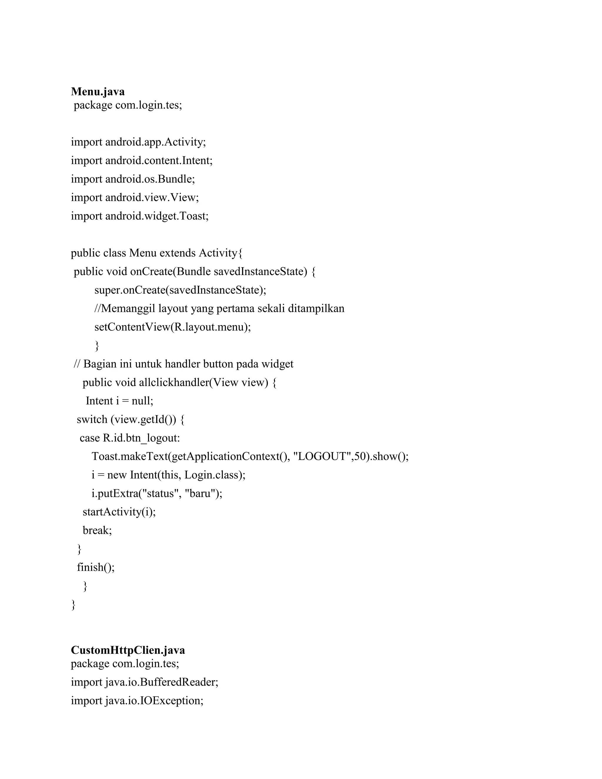 Login client server | PDF