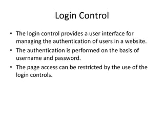 Login control .net
