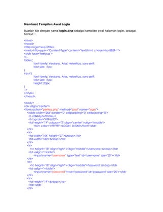 Login php mysql | PDF