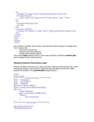 Login php mysql | PDF