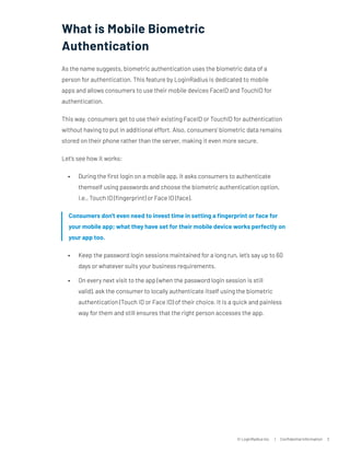 Secure Your App with LoginRadius Mobile Biometric Authentication | PDF