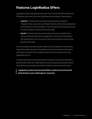Secure Your App with LoginRadius Mobile Biometric Authentication | PDF