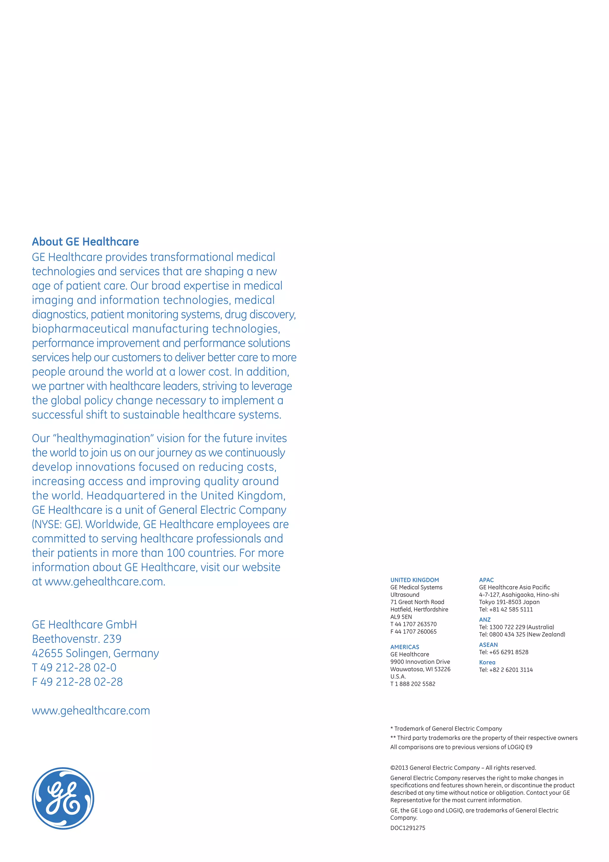 Logiq e9 xd clear brochure | PDF