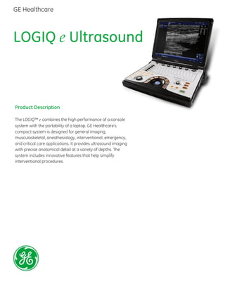 Logiq e r7 Product Description | PDF