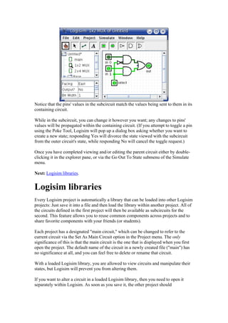 Logisim tutorial | PDF