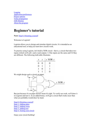 Logisim tutorial | PDF