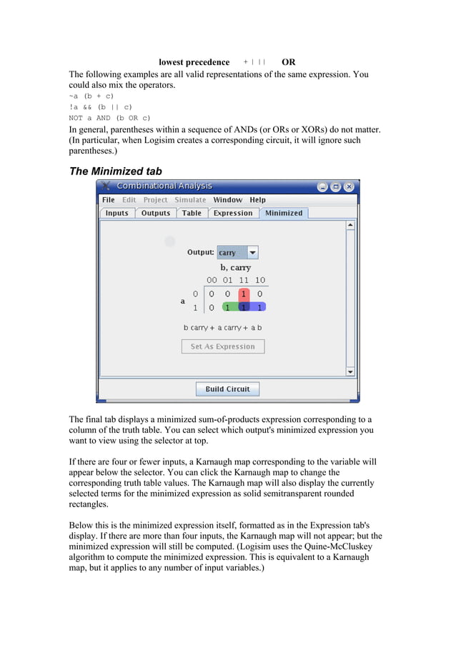 Logisim tutorial | PDF