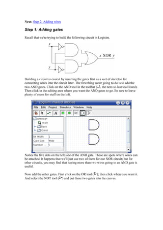 Logisim tutorial | PDF