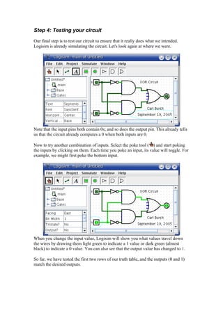 Logisim tutorial | PDF