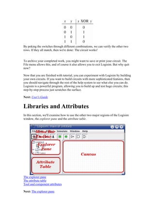 Logisim tutorial | PDF