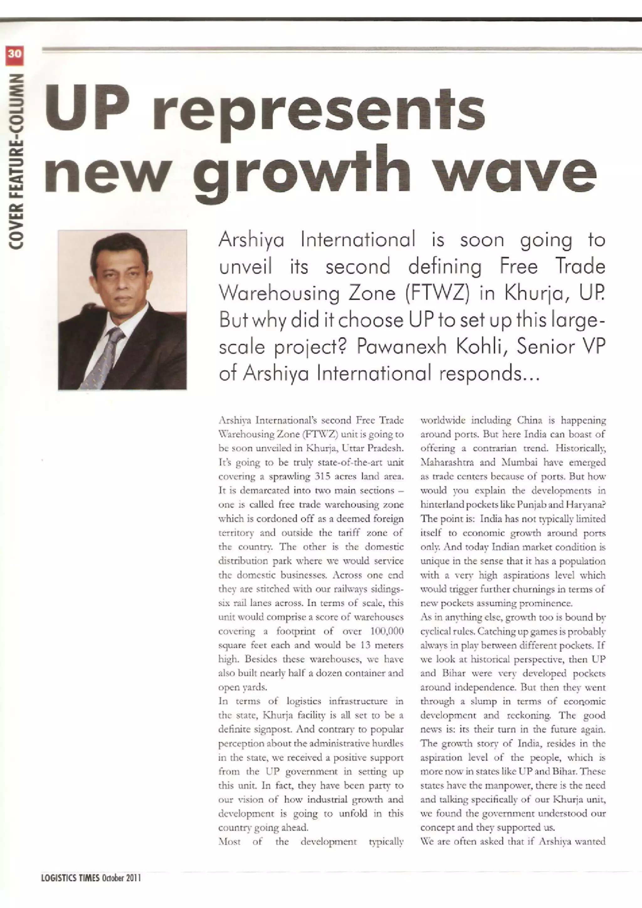 Logistic Times Feature - column | PDF | Logistics | Business