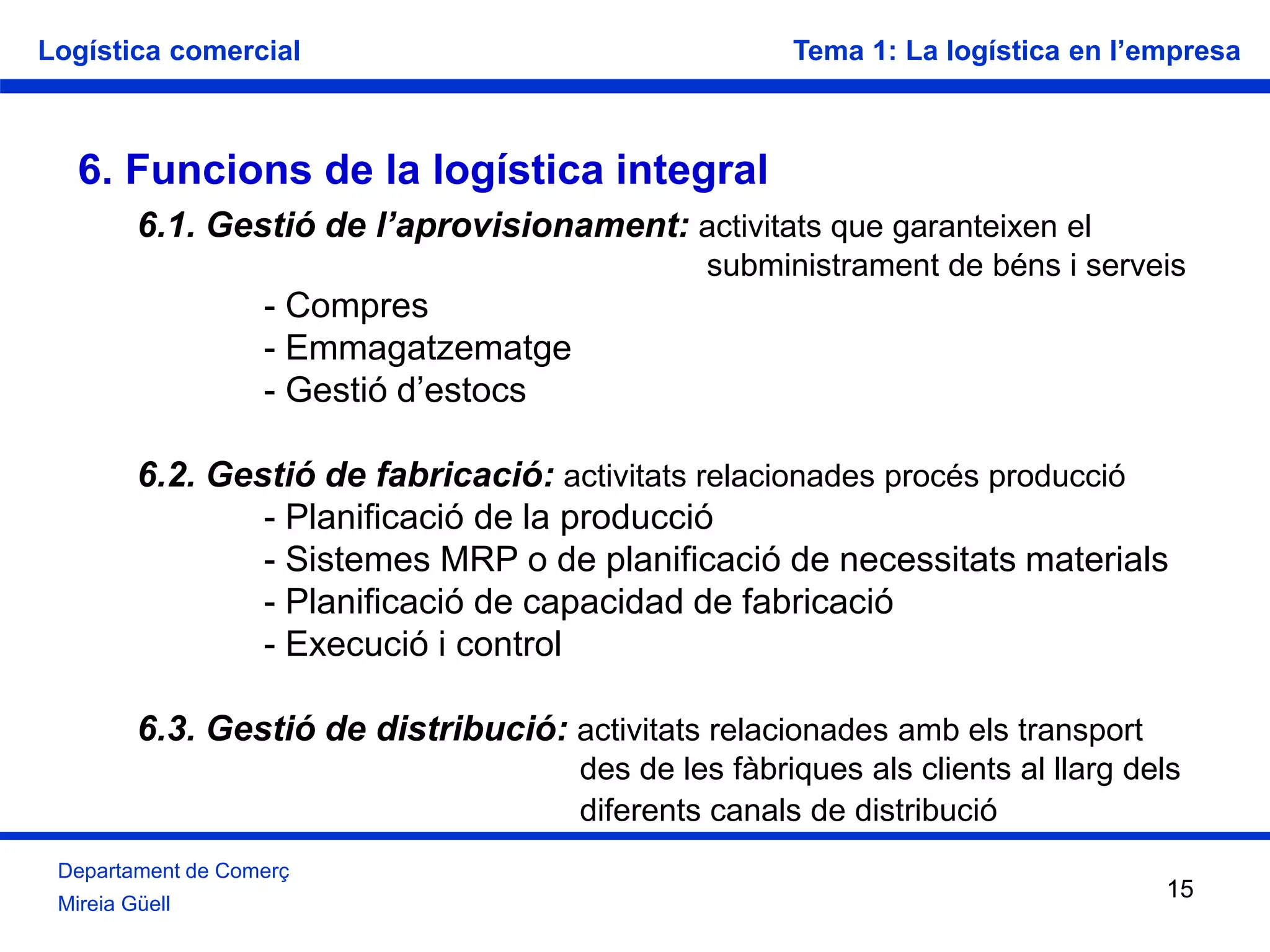 Logistica comercial | PPTX
