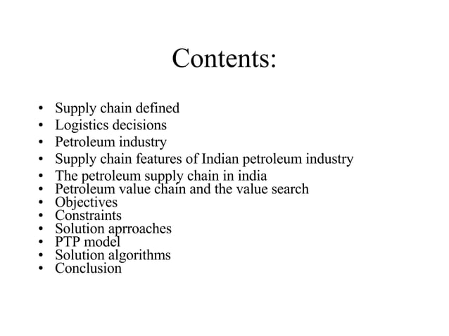 Logistical Cost Optimization Through Application Of Ptp Model | PPT