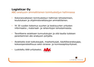 Logisticar yritysesittely 2017 | PDF
